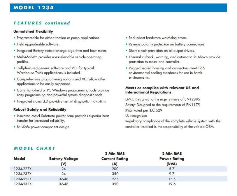 Original Curtis 1234 1234E 1234SE 1234SER AC Motor Controller Curtis ...